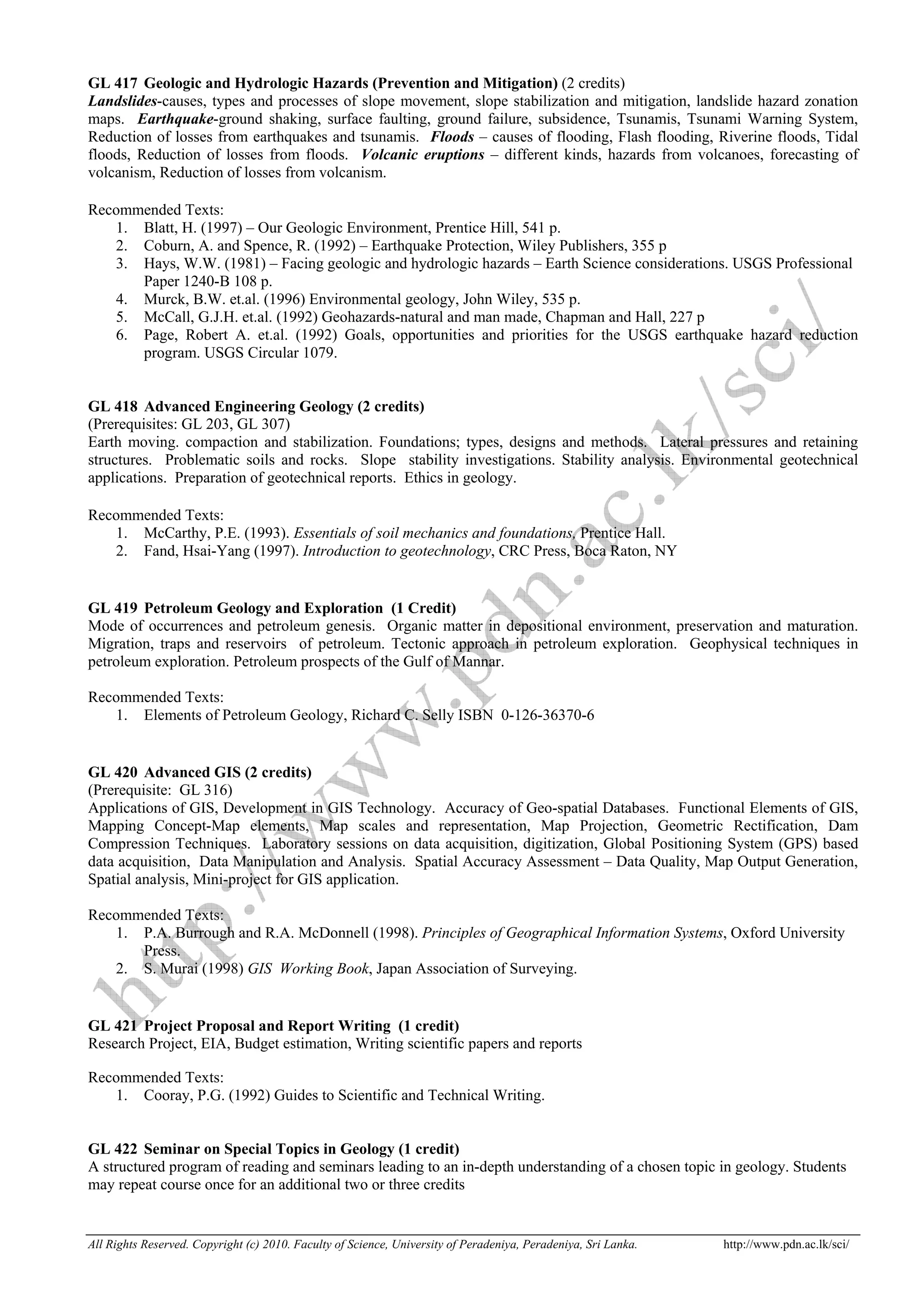 GL-400, fourth year | PDF | Geology | Science