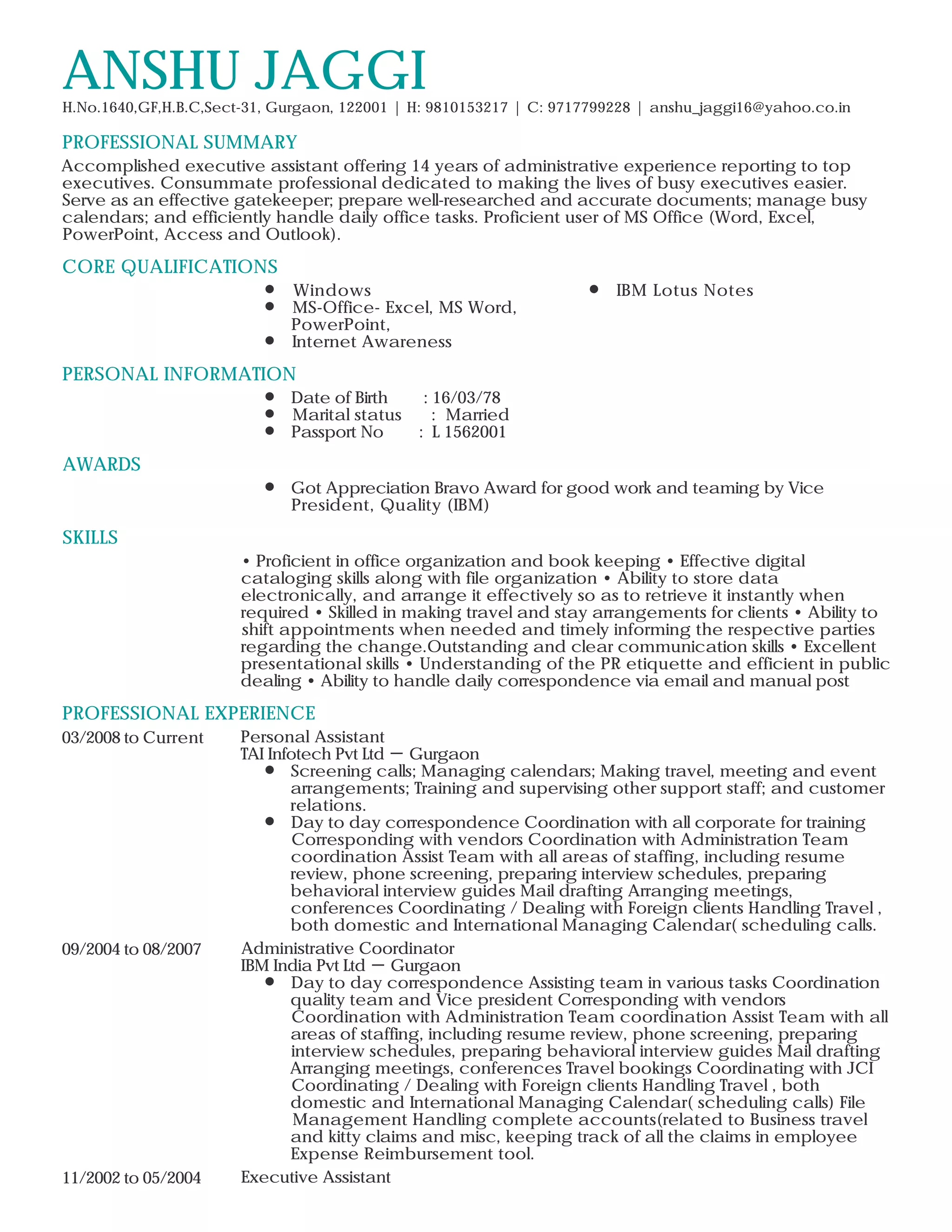 Anshu Jaggi Resume | PDF