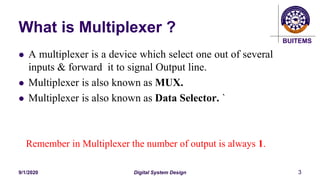 What is Multiplexer? Two Channels Multiplexer | PPTX