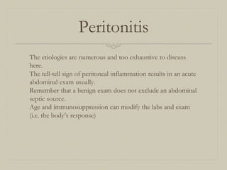 Disease of the Peritoneum and Retroperitoneum | PPTX