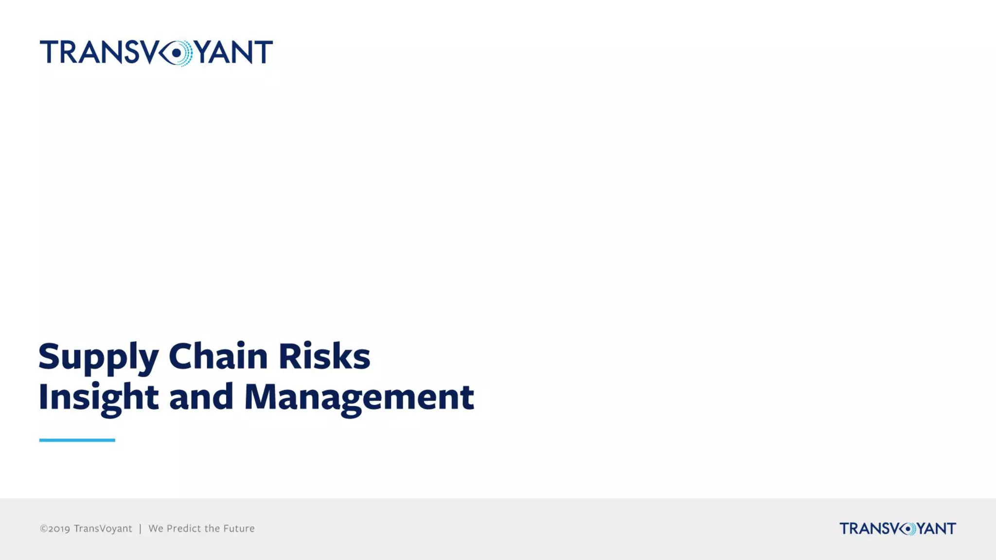 Supply Chain Risks Insight and Management | PPT