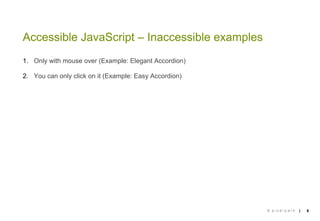 Accessible Javascript - Example Accordion | PDF