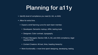 Web Accessibility: Showing your users you care | PPT