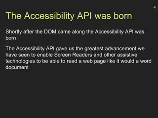 DOM and Accessibility API Communication | PPTX