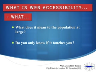 What is Web Accessibility | PPT | Internet for Beginners | Internet