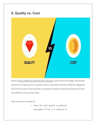A 12-point Cheat Sheet to Hire a Magento Developer | PDF
