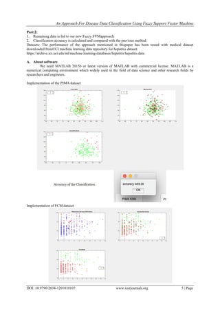 An Approach for Disease Data Classification Using Fuzzy Support Vector Machine | PDF