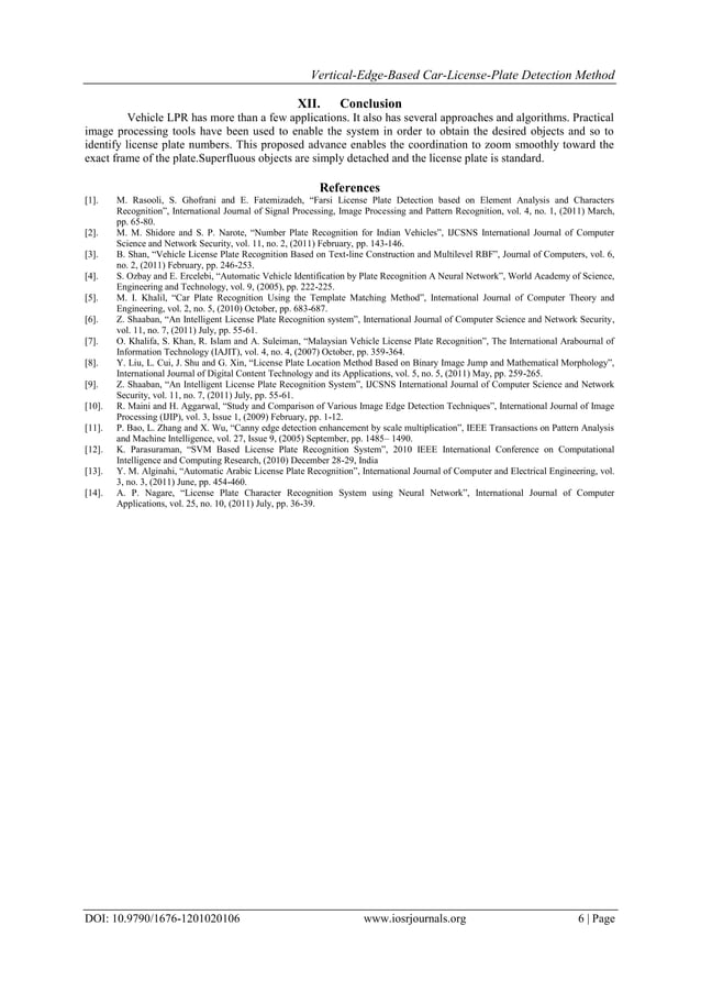 Vertical Edge Based Car License Plate Detection Method Pdf