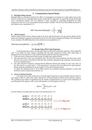 Satellite Telemetry Data Transmission Immunity from the ASI and Jamming Using DSSS Optimized PN ...