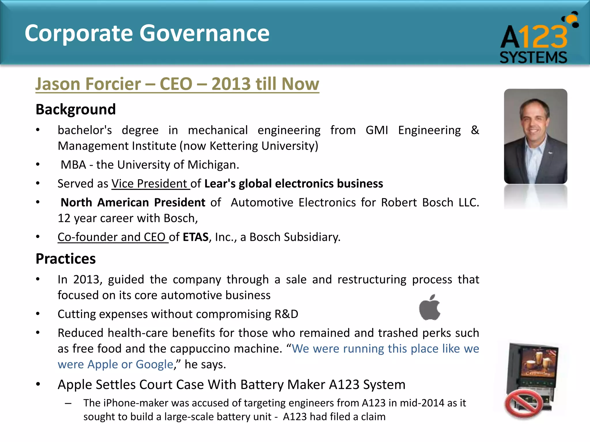 A123 systems Case Study | PPTX