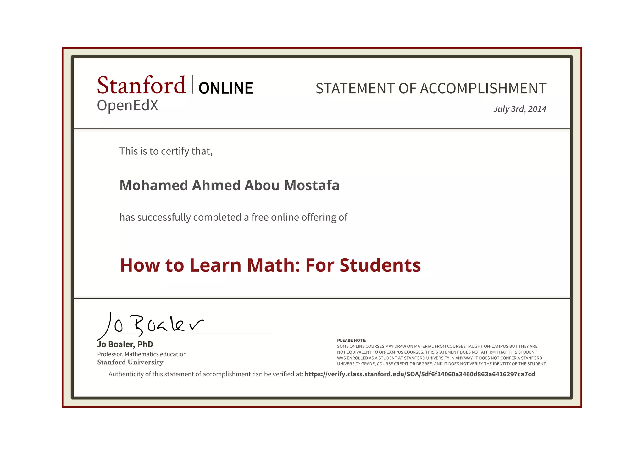 CE How to learn math | PDF