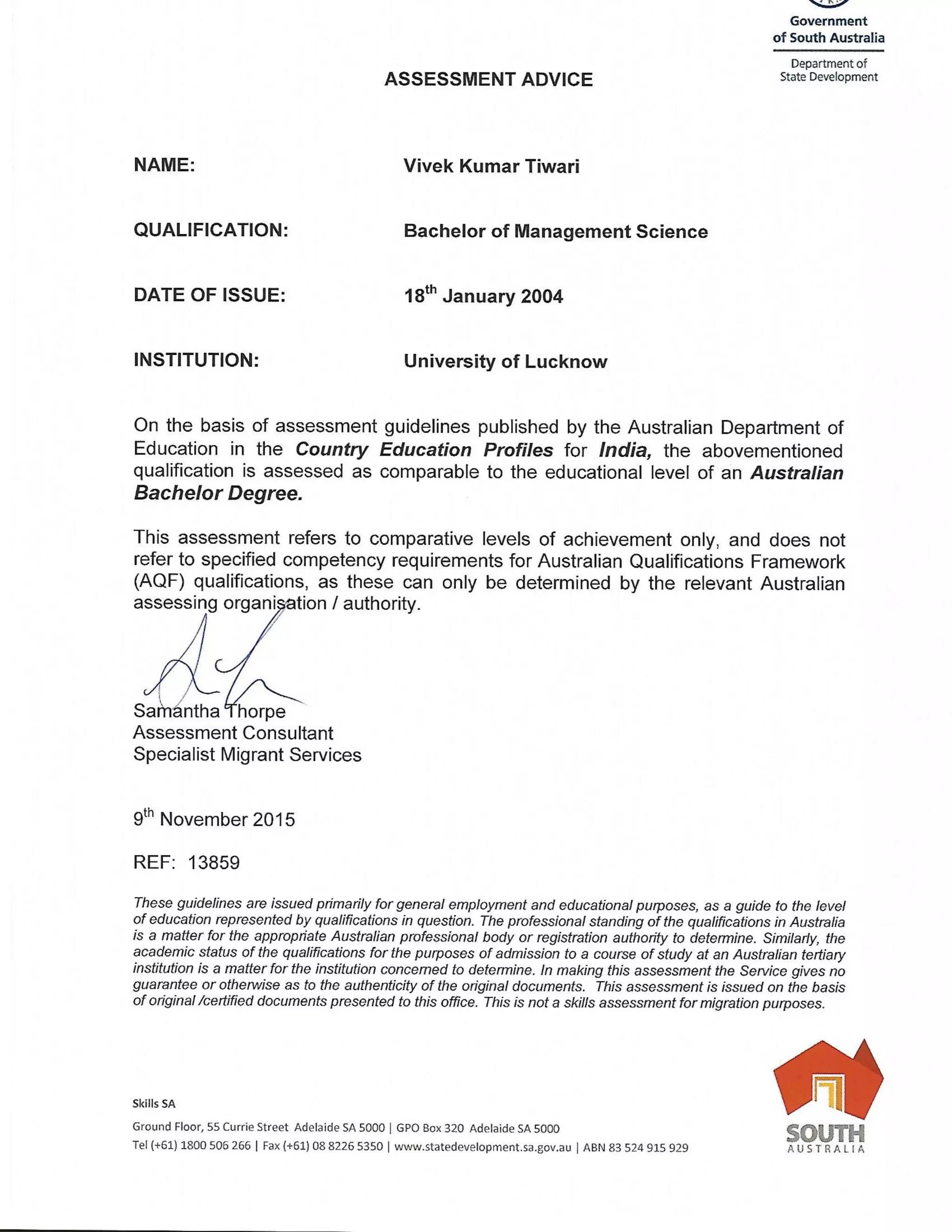 BMS Australian Assesment | PDF