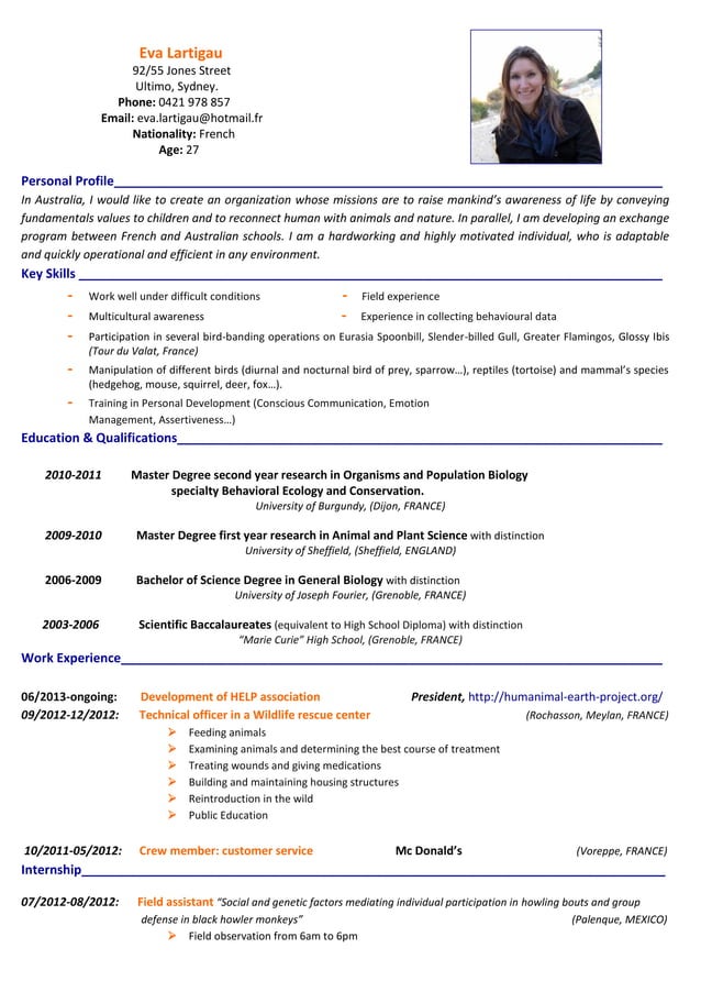 Eva Lartigau resume | PDF