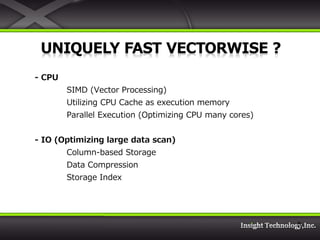 A12 Vectorwise on real enterprise environment by 新久保浩二 | PDF