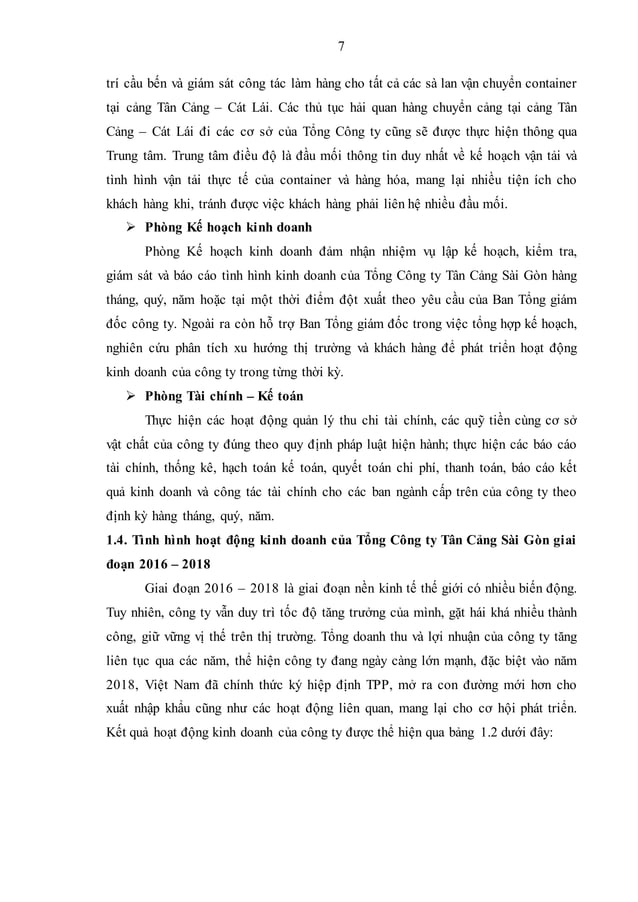 Tìm hiểu quy trình giao nhận hàng hóa nhập khẩu tại công ty Tân Cảng Sài Gòn | DOCX