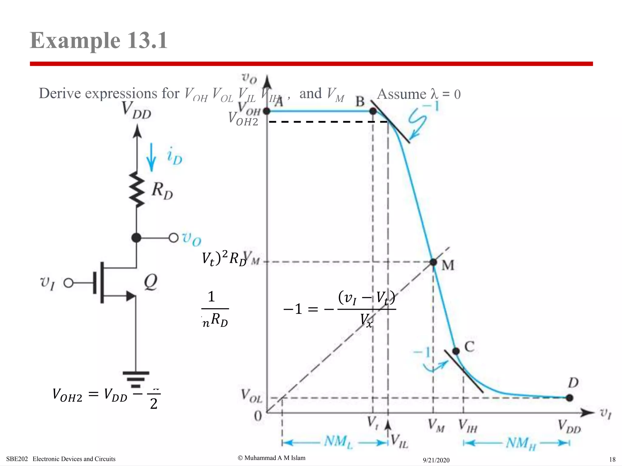 A13 Sedra Ch 13 Cmos Digital Logic Circuits Ppsx Physics Science