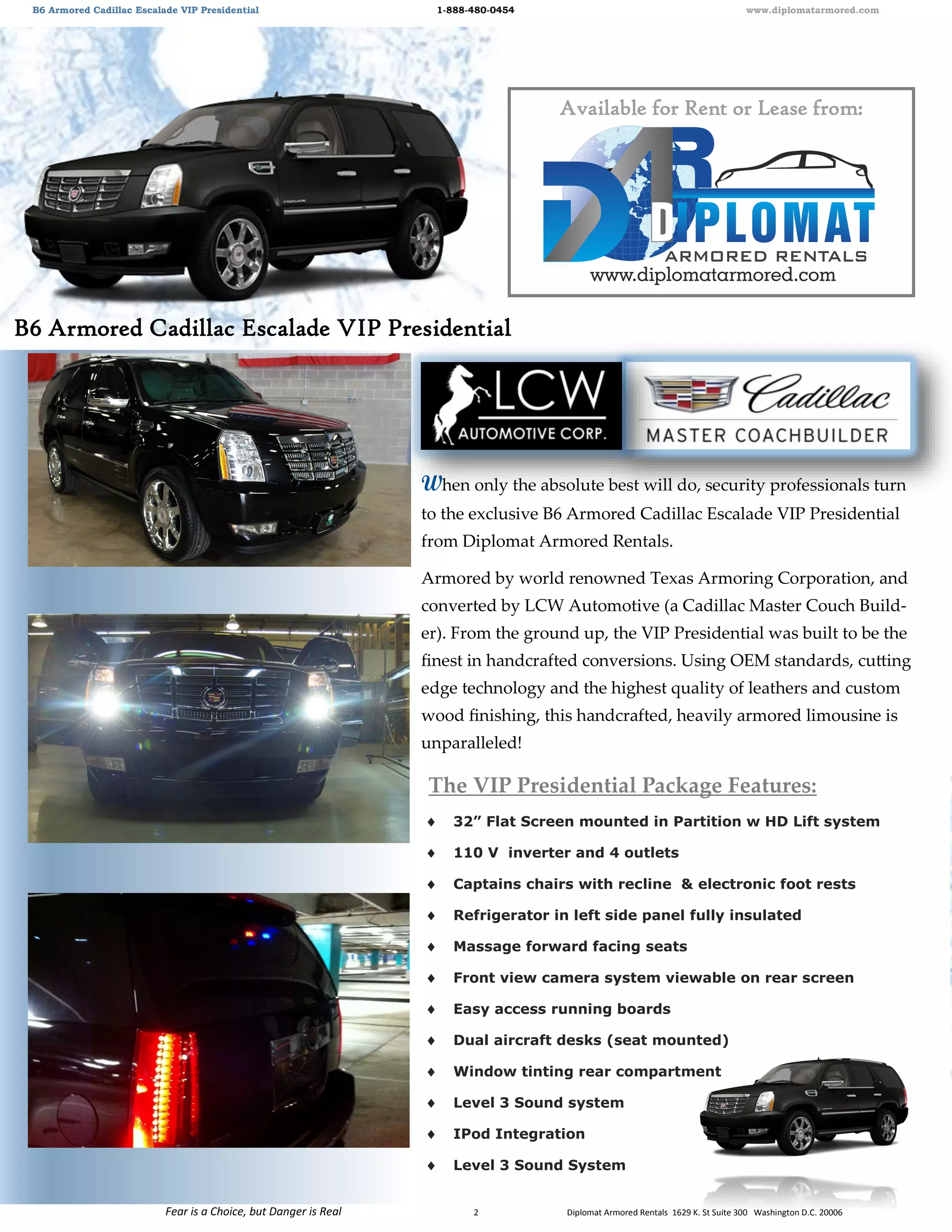Cadillac Escalade VIP Presidential Digital Copy | PDF | Auto Rentals ...