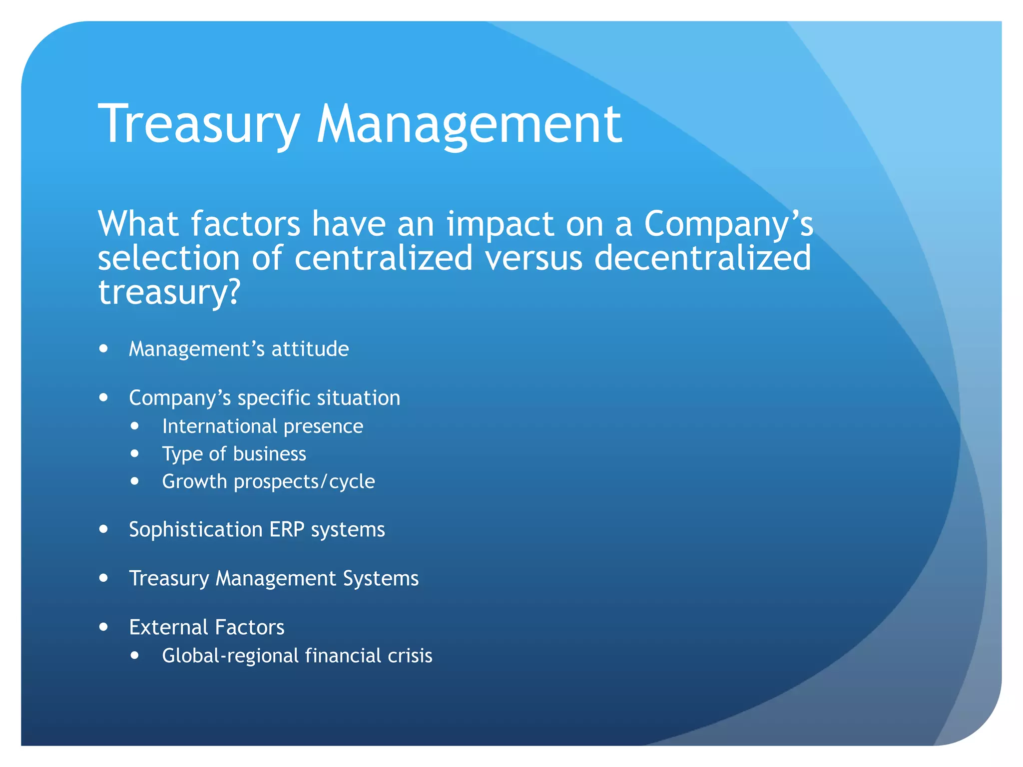 Treasury Management | PPTX
