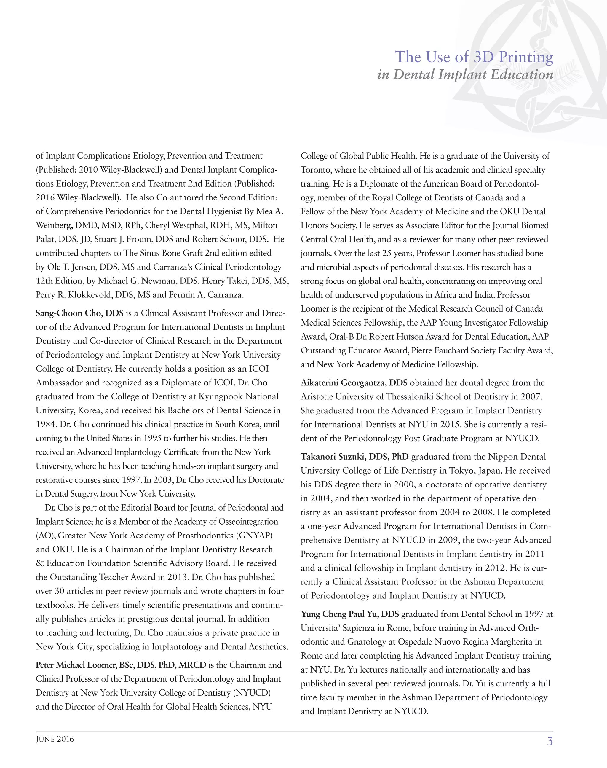 The use of 3D printing in dental implant education | PDF | Dental ...