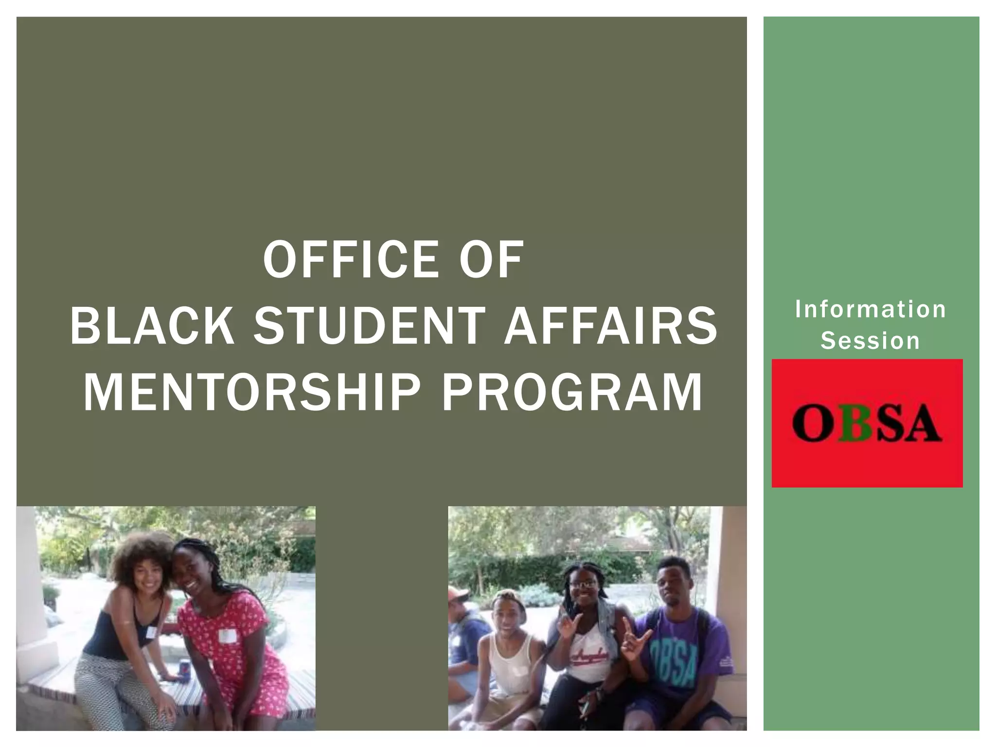 Mentorship Program Information Sessions | PPTX