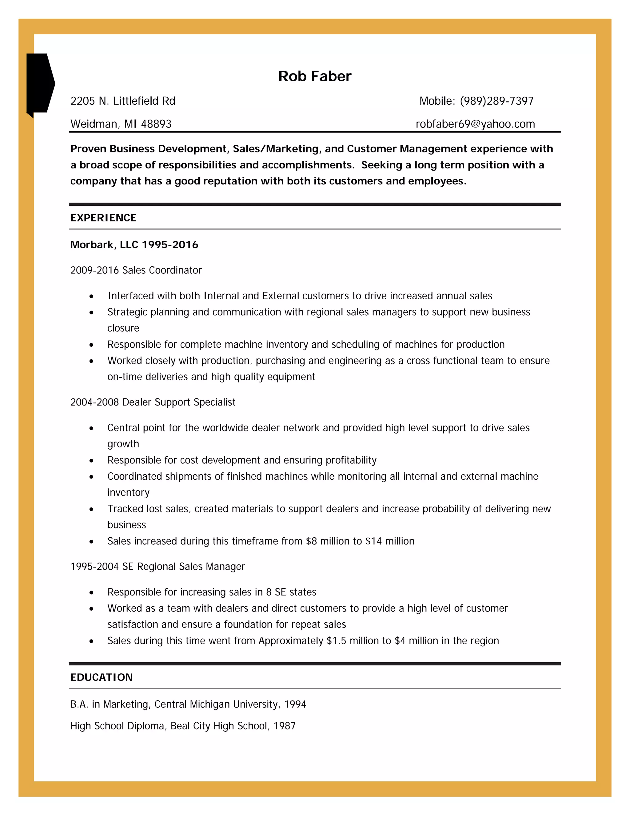 Rob resume and references (002) (1) | PDF