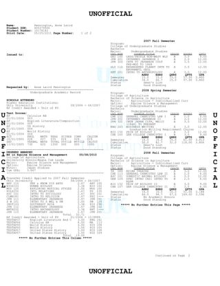 StudentUnofficialTranscript | PDF