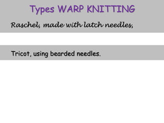 Warp Knitting | PPTX