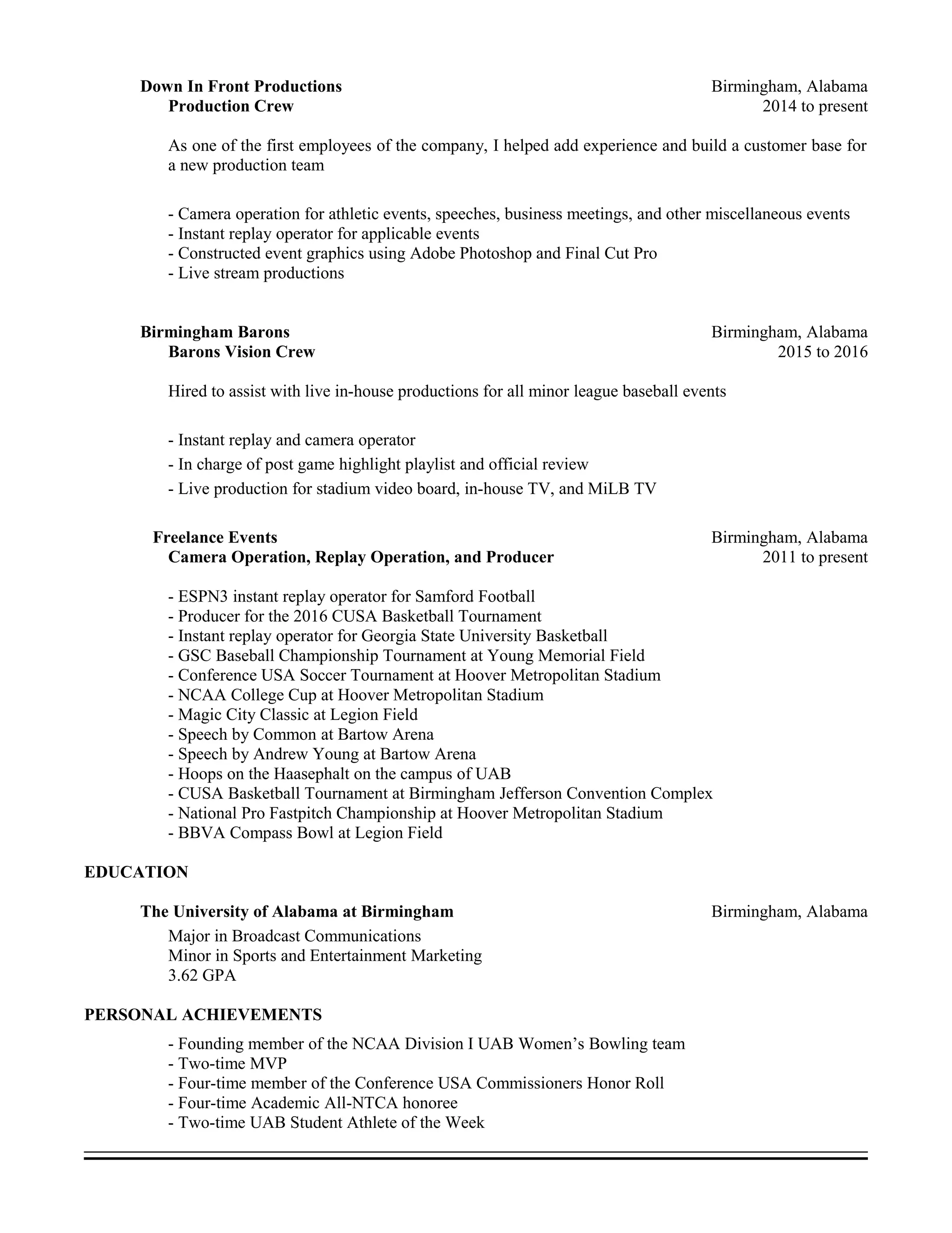 Leah Walker Resume | DOC