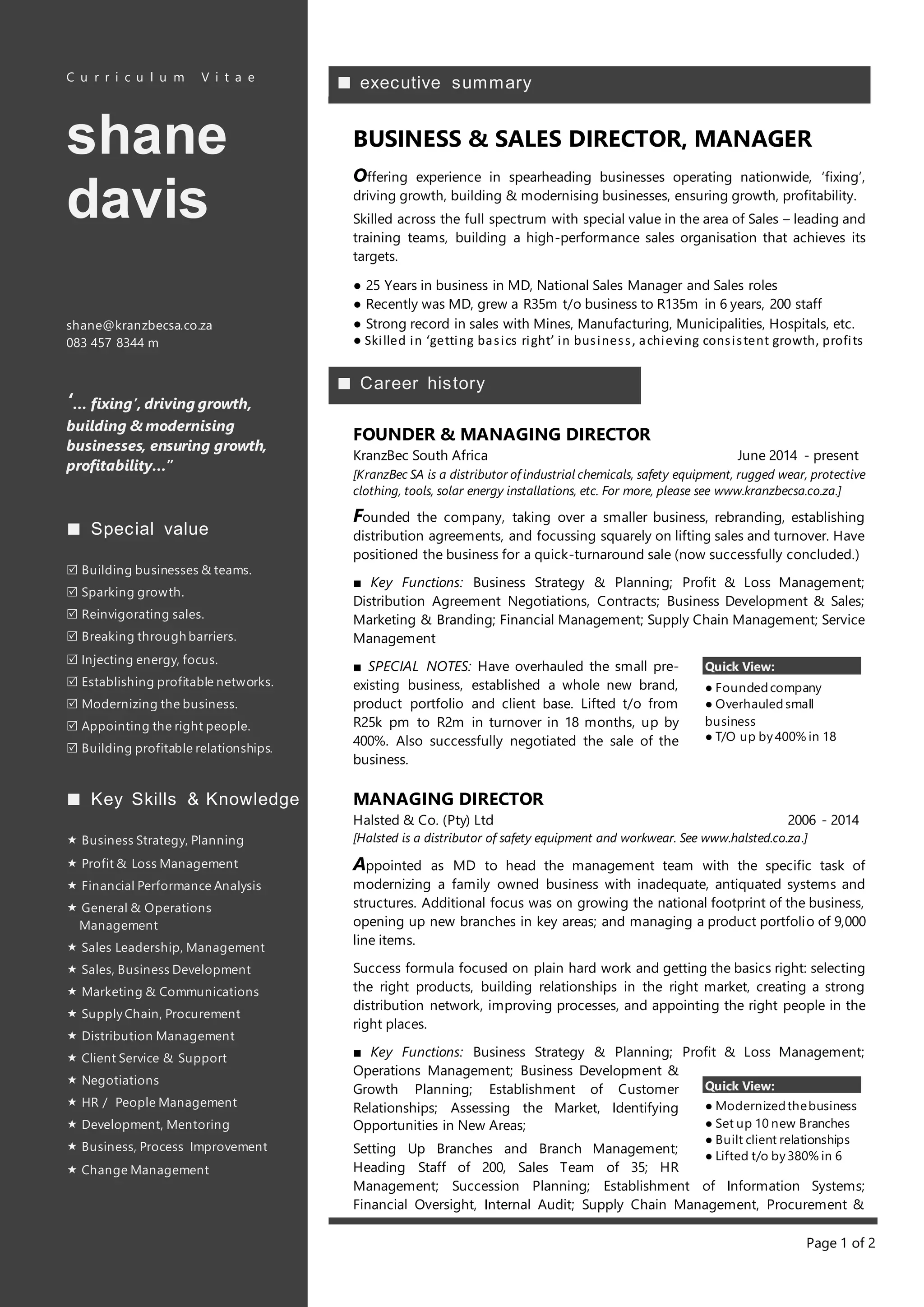 Shane Davis | DOCX | Business Administration | Business