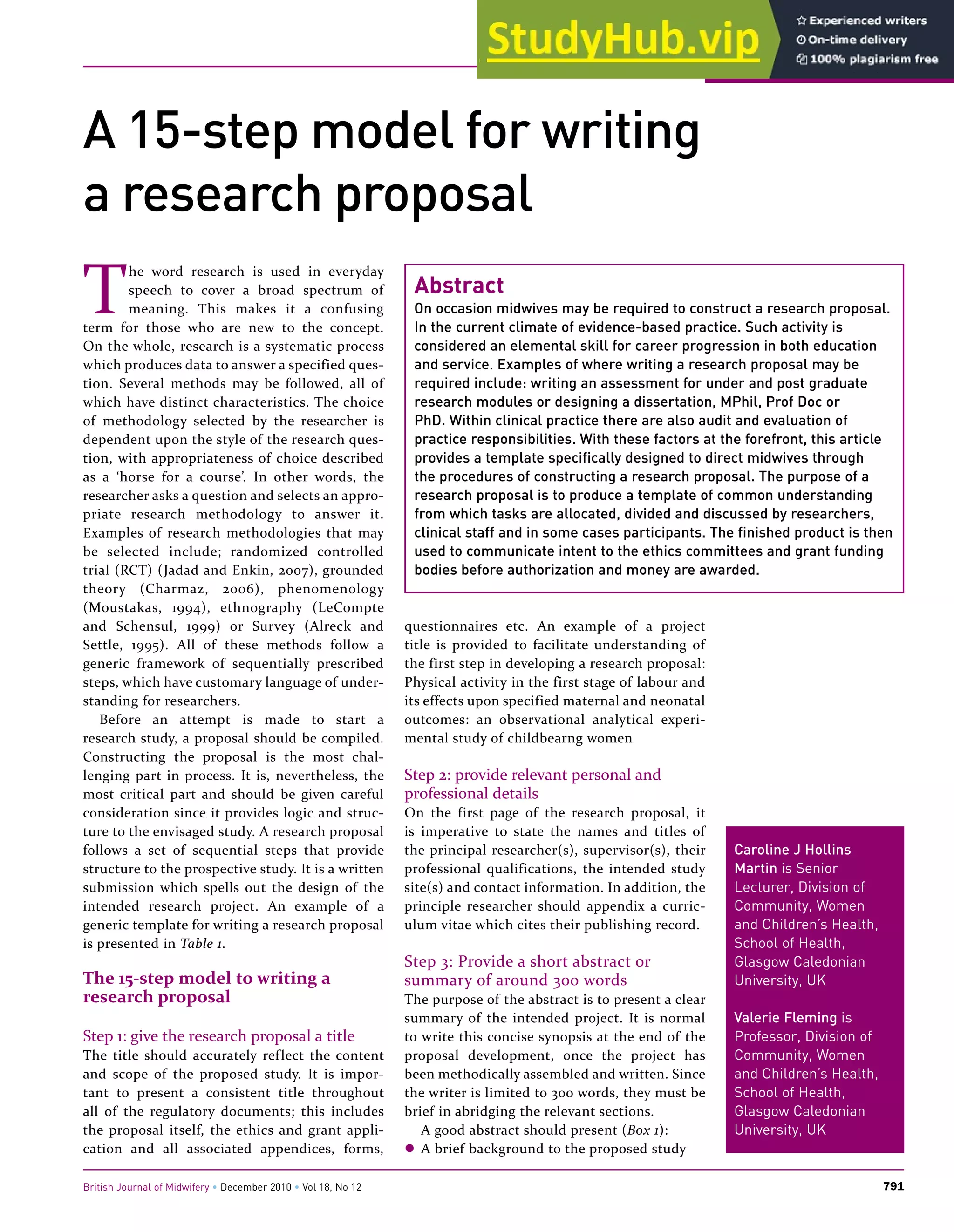 A 15-step model for writing a research proposal.pdf