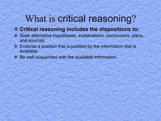 critical reasoning meaning: why is critical thinking important – Witch ...