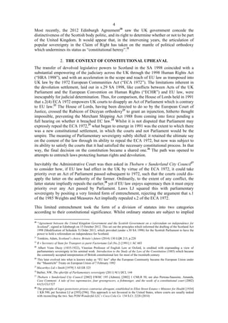 The constitutional entrenchment of the Scottish Parliament 2010–2015 | PDF