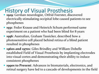 Artificial Implants and the Field of Visual Prosthesis | PPTX