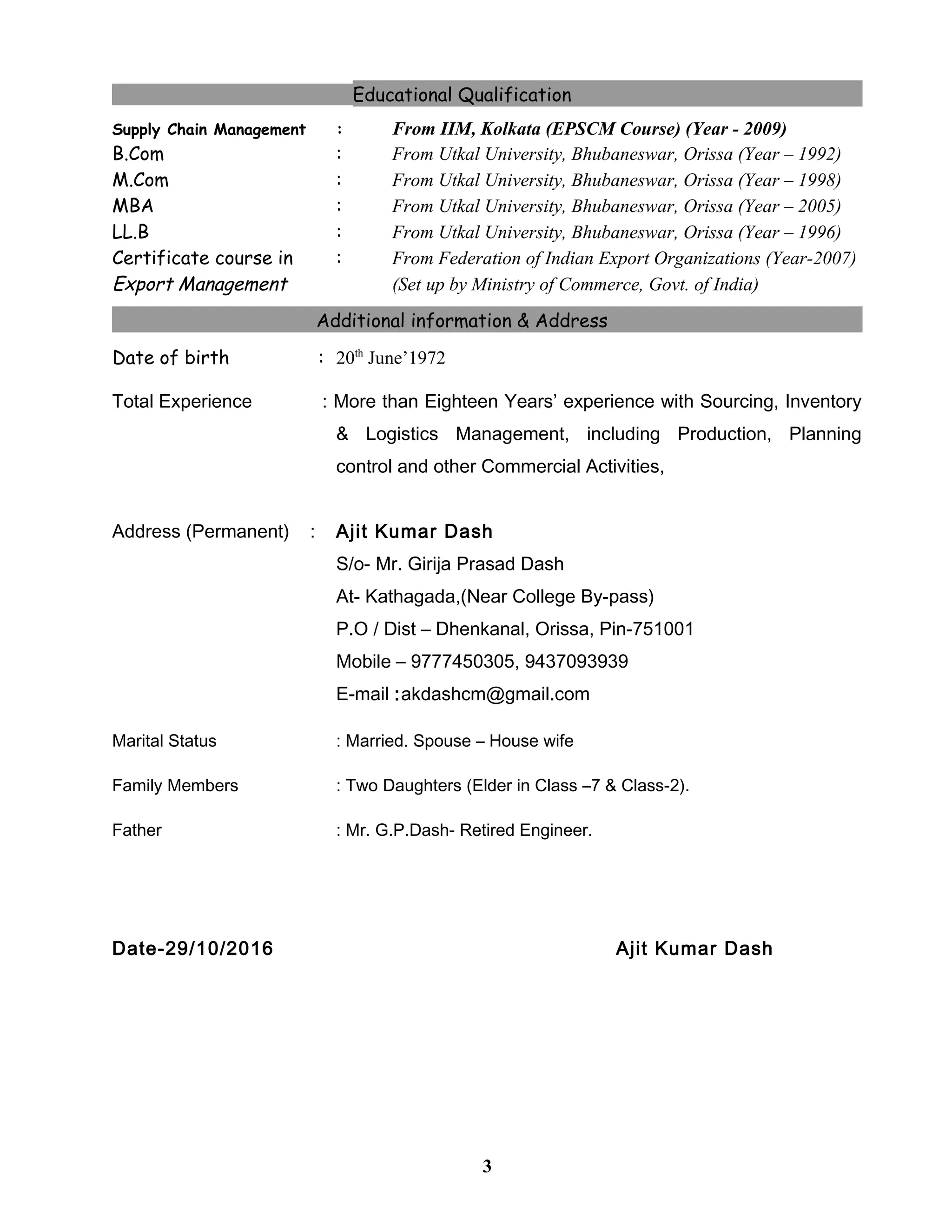 Resume_Ajit_Dash | PDF