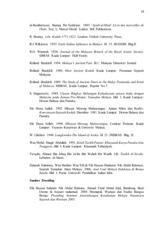 SEJARAH ASAL USUL NEGERI KEDAH YANG SEZAMAN DENGAN LANGKASUKA SEHINGGA KEDATANGAN ISLAM | DOCX