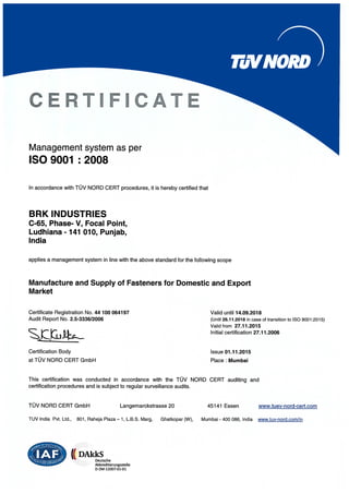 BRK ISO CERT | PDF