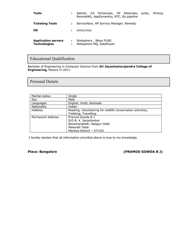 PRAMOD_CV_2016 | DOC