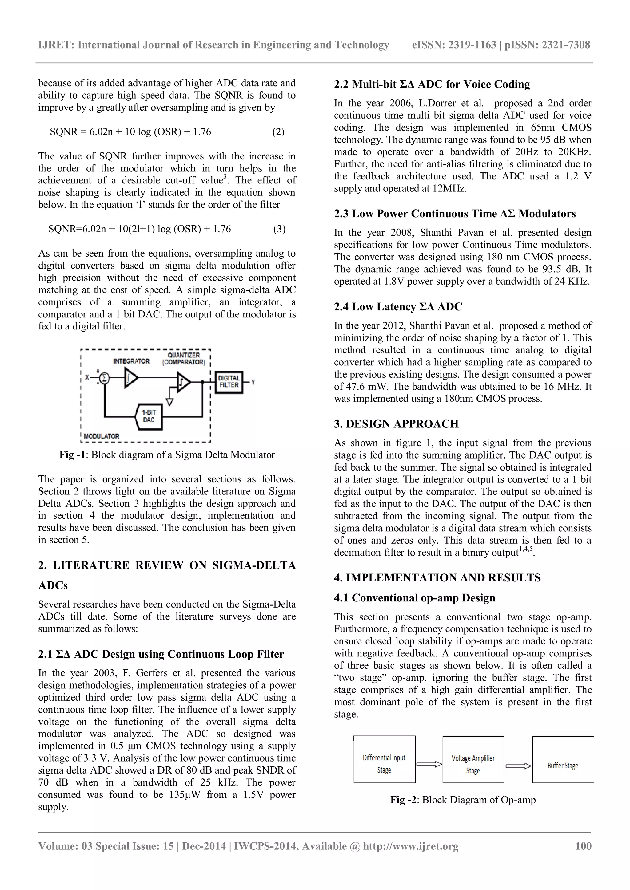 A 15 bit third order power optimized continuous time sigma delta ...