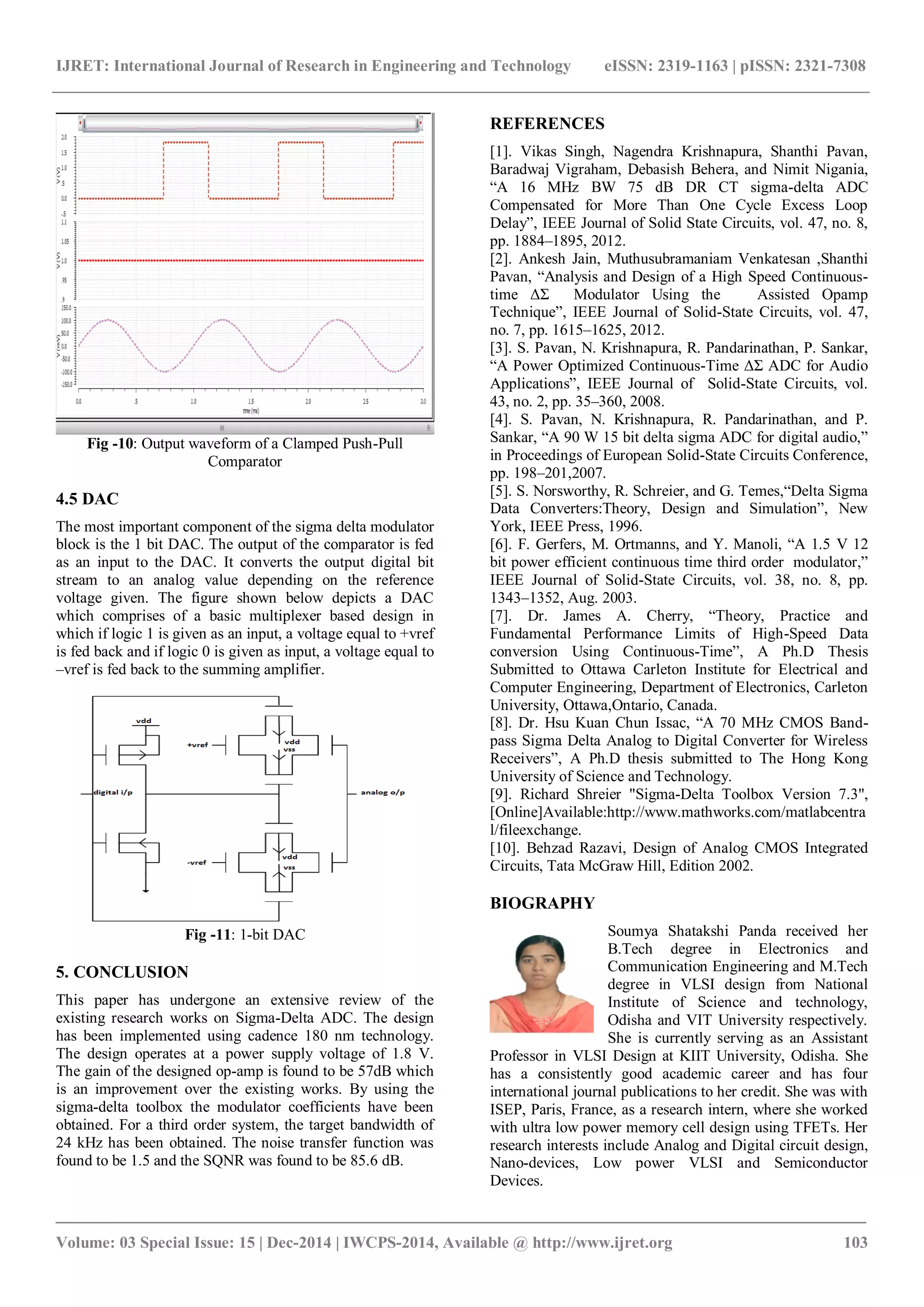A 15 bit third order power optimized continuous time sigma delta ...