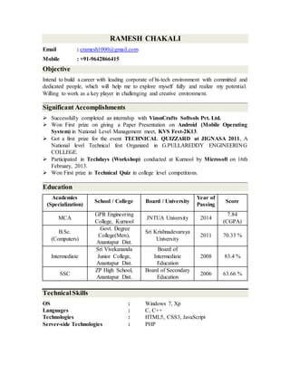 Ramesh - Resume | PDF