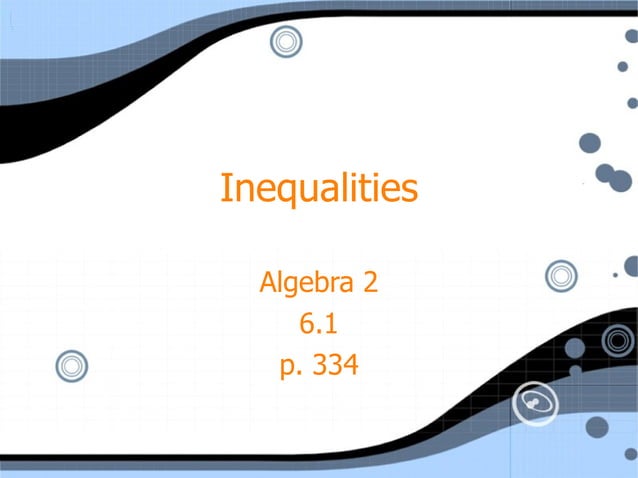 A16-1 One-Step Linear Inequalities | PPT