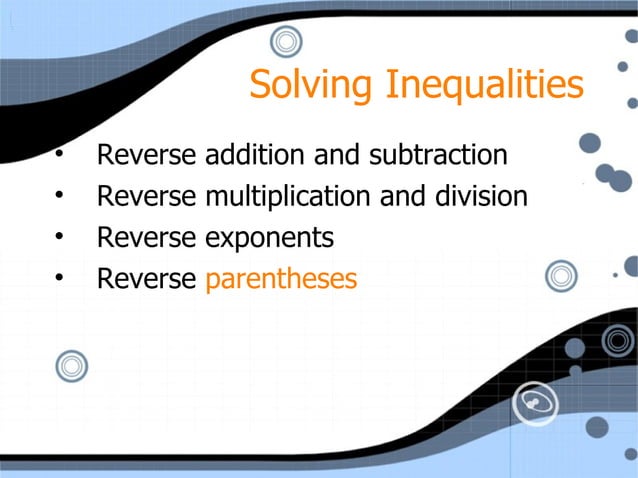 A16-1 One-Step Linear Inequalities | PPT