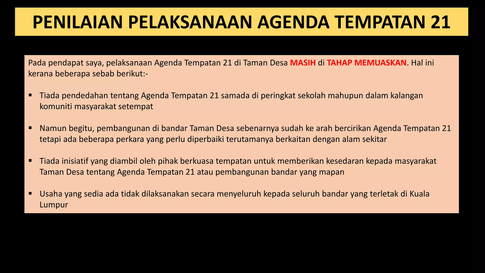 Tugasan 5: Agenda Tempatan 21 | PPTX