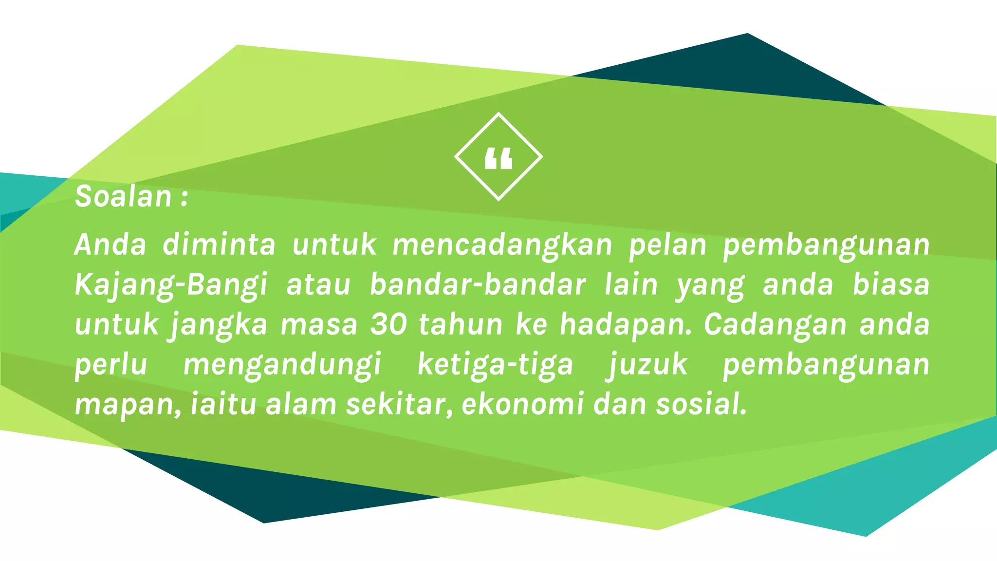 Pelan Pembangunan Bandar Baru Bangi 2050 | PPT