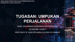 A169571 tugasan umpukan perjalanan | PPT