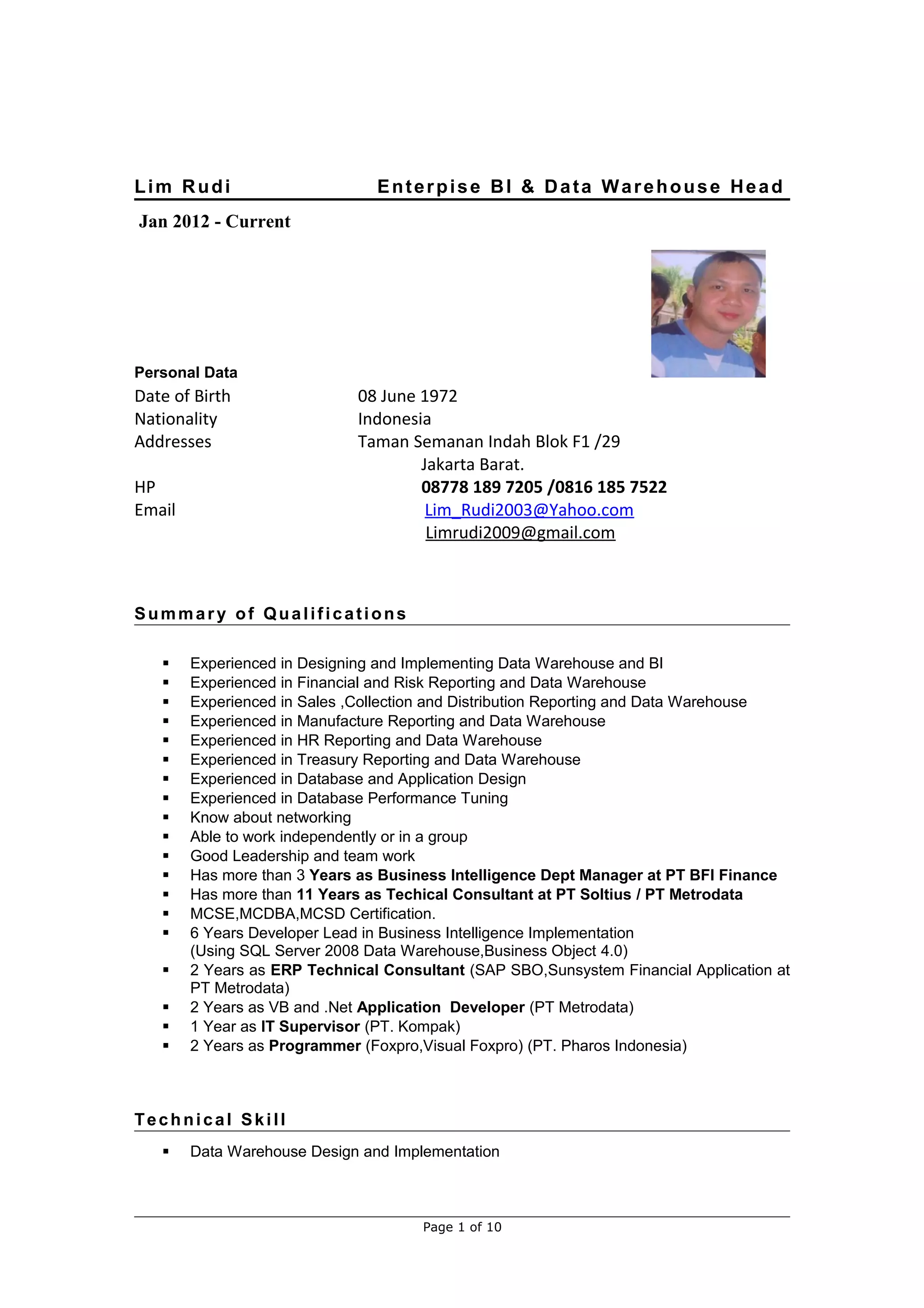 CV_Lim Rudi_Updated | PDF