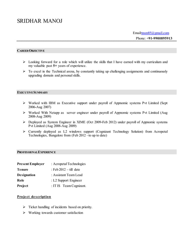Sridhar Manoj_Resume | DOCX