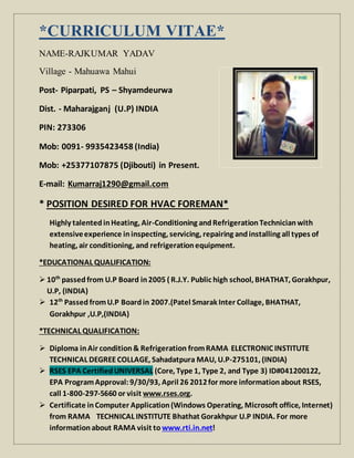 RAJKUMAR_YADAV_RESUME | PDF