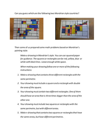 A16 finding maths elements in paintings | DOCX | Drawing and Sketching ...