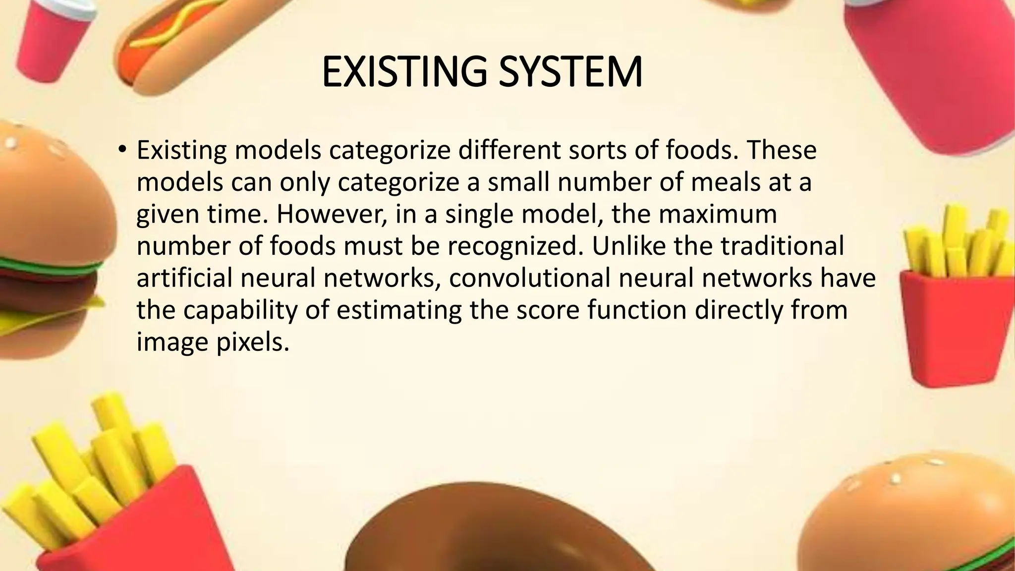 classification and detection of food images using cnn | PPTX